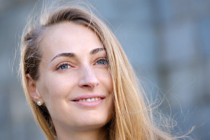 Young pretty woman head stock photo. Image of close, portrait - 75969024