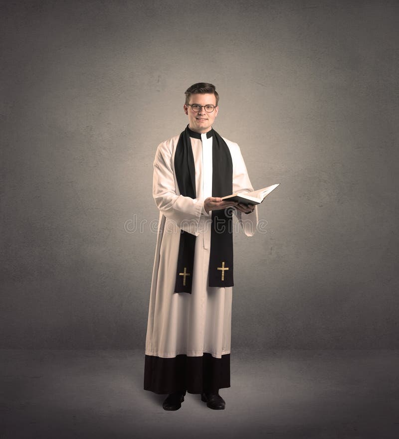 Young Priest in Giving His Blessing Stock Photo - Image of bright ...