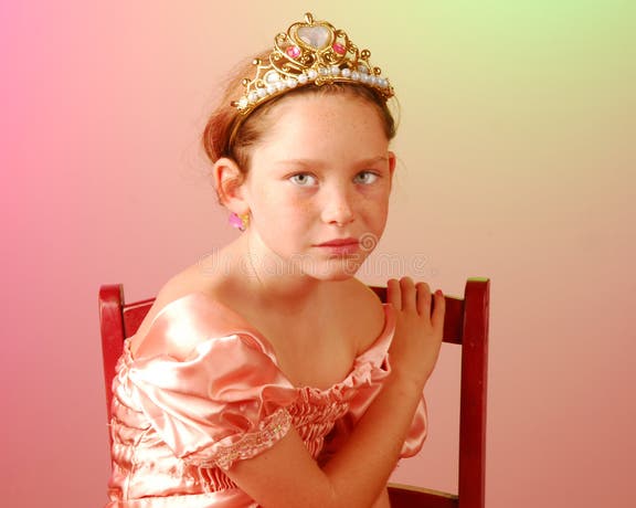 Young Princess Looking Serious Stock Image - Image of pose, expression ...