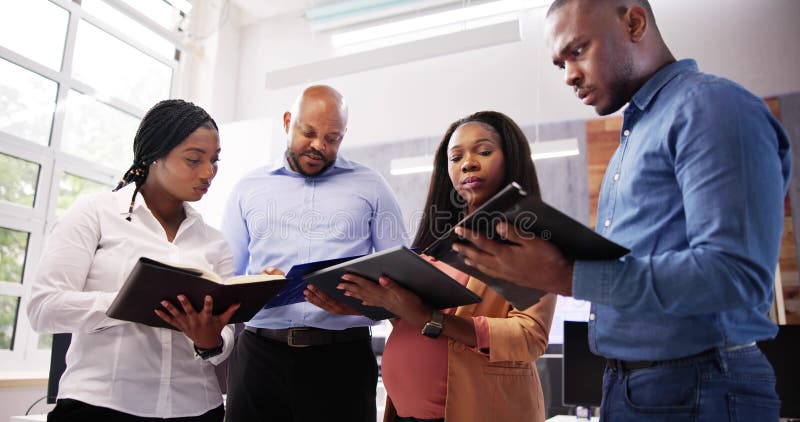 Young Professional Business People Meeting Stock Photo - Image of black ...
