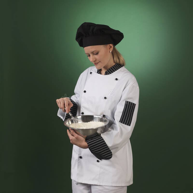 Young professional cook stock photo. Image of cook, female - 15958908
