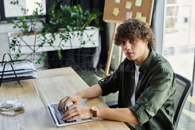 Young Professional Demonstrates Focus Dedication Stock Photos - Free ...