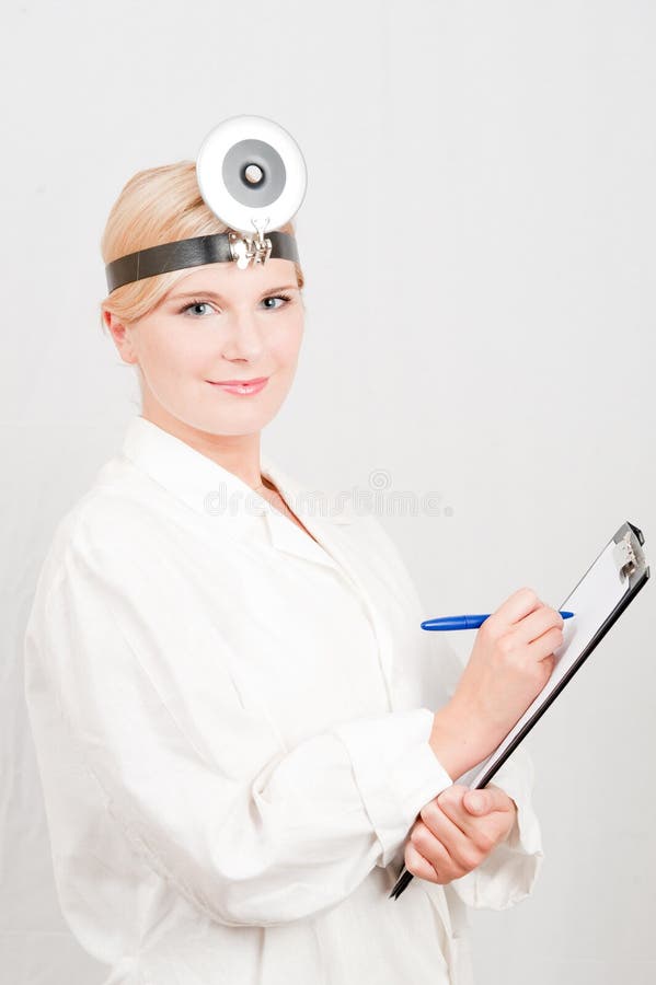 Young Professional Female Doctor with Folder Stock Image - Image of ...