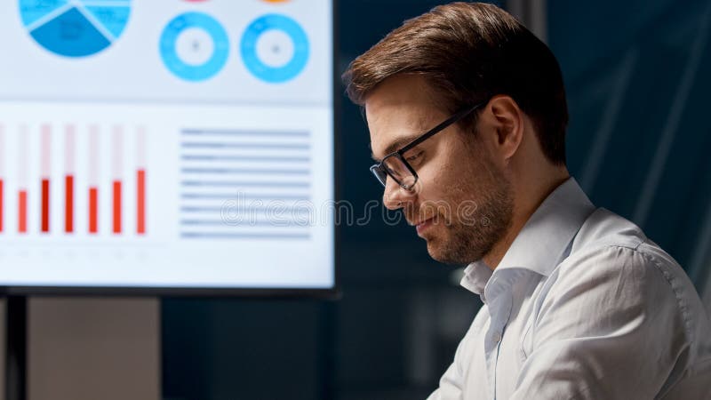 Young Professional Man at Work in Office Stock Photo - Image of ...