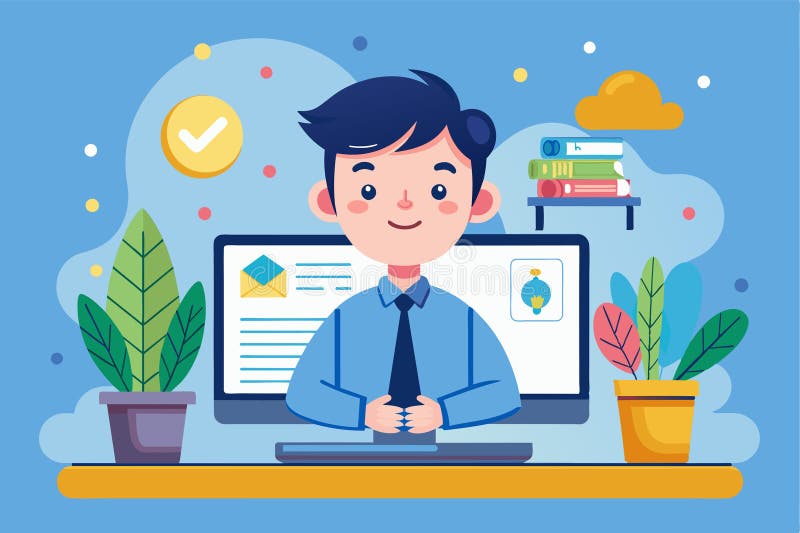 A Young Professional Stands Confidently in an Office Setting ...