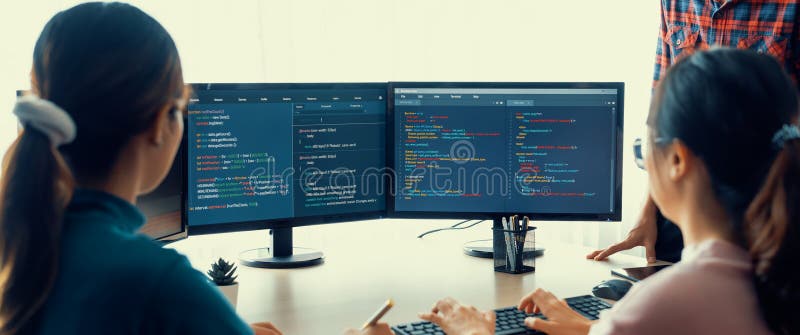 Website Developer Team Brainstorming and Sharing Idea at Office ...