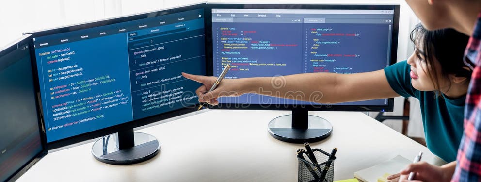 Website Developer Team Brainstorming and Sharing Idea at Office ...