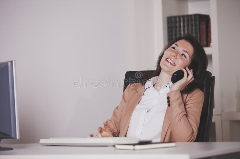 Young Professional Woman Working at the Office Stock Photo - Image of ...
