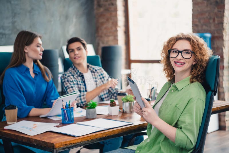 Young Professionals Collaborating Projects Coworking Office Space ...