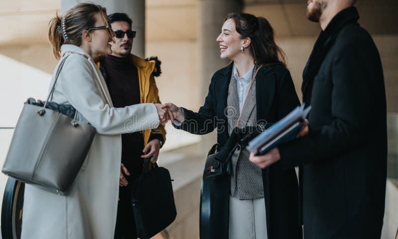 Young Professionals Meet and Greet during a Dynamic Business Networking ...