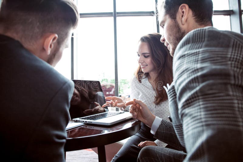 Young Professionals Work in Modern Office.Business Crew Working with ...