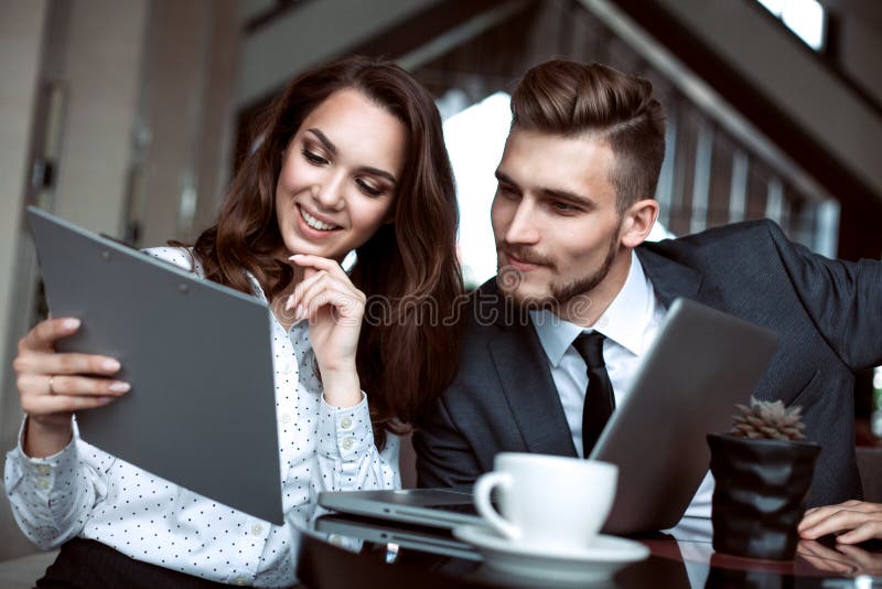 Young Professionals Work in Modern Office.Business Crew Working with ...