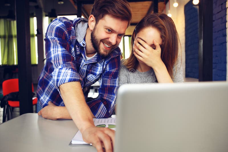 Young Professionals Work in Modern Office. Stock Photo - Image of ...