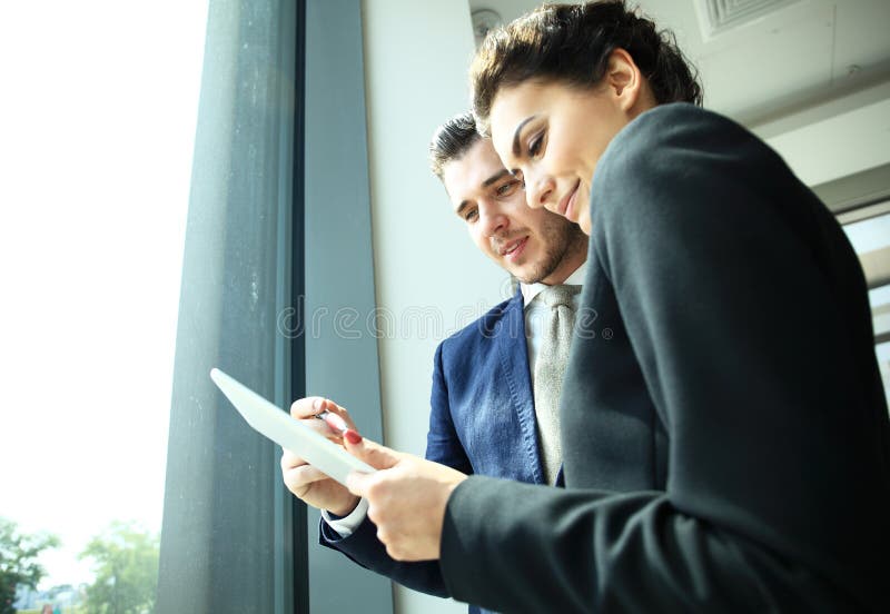 Young Professionals Work in Modern Office.Business Crew Working with ...