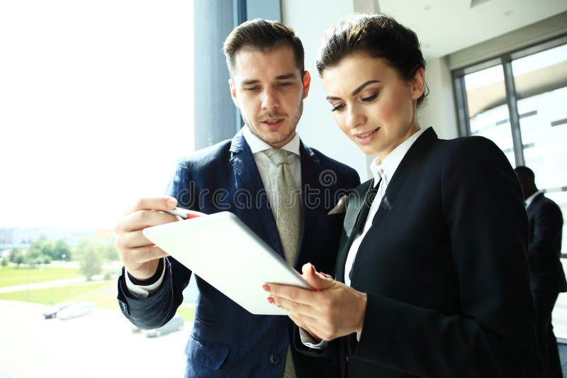 Young Professionals Work in Modern Office.Business Crew Working with ...