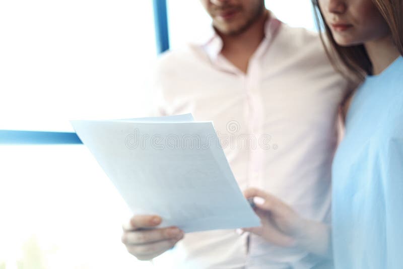 Young Professionals Work in Modern Office.Business Crew Working with ...