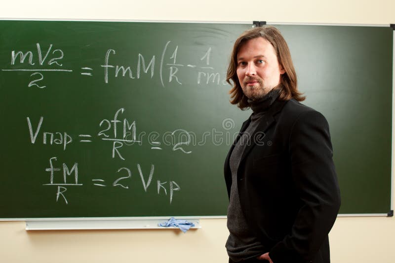 Young professor stock photo. Image of chalk, lessons - 19558192