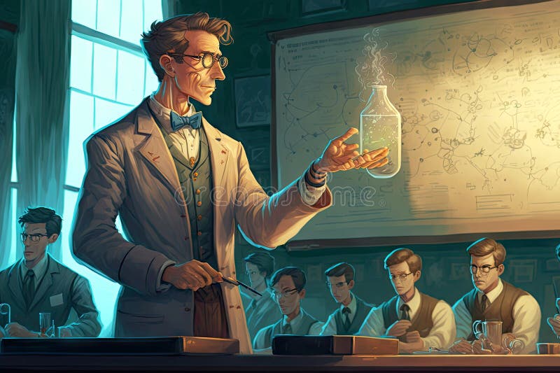 Young Professor Teaching and Performing in Front of Full Audience Stock ...