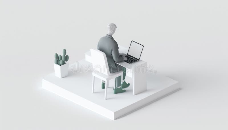 Programmer Concentrated At Working Project Vector Concept Stock Vector Illustration Of Worker