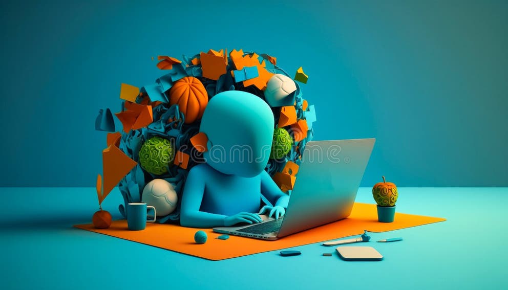 Young Programmer Concentrated at Working Project. Developing ...