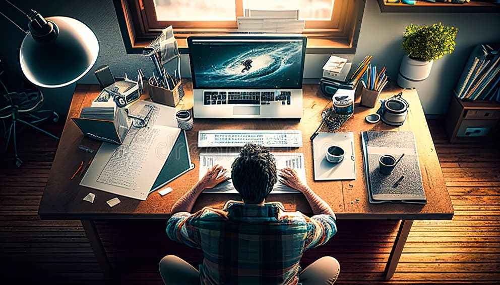 Young Programmer Concentrated at Working Project. Developing Programming and Coding Technologies ...