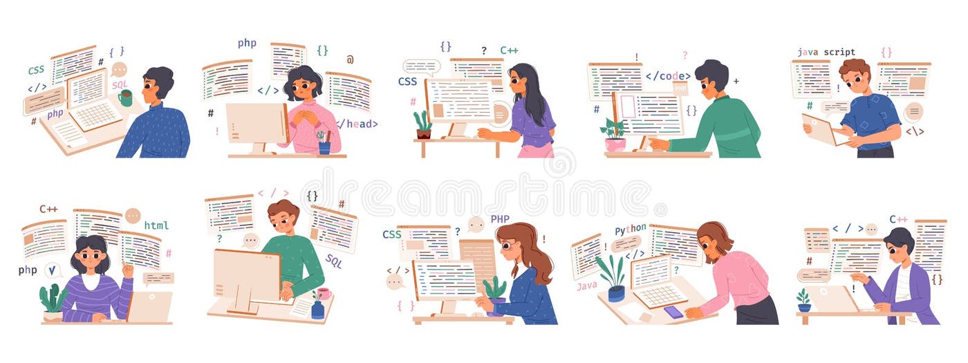 Happy Software Developer Stock Illustrations – 618 Happy Software ...