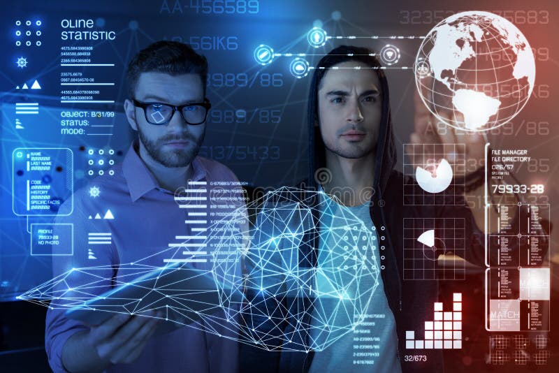 Young Programmers Using Security Application Stock Photo - Image of ...