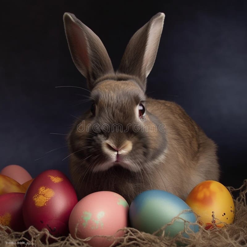 Young Rabbit Illustration, Created with Generative AI. Stock ...