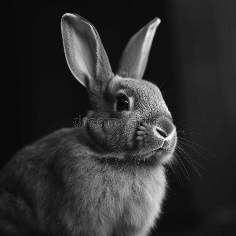 Young Rabbit Illustration, Created with Generative AI. Stock ...