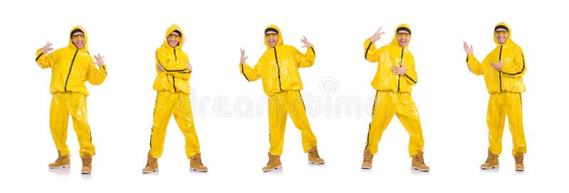 The Young Rap Performancer Isolated on White Stock Photo - Image of ...