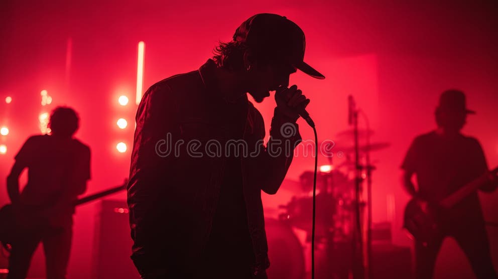 A Young Rapper, Lost in the Intensity of the Performance, is ...