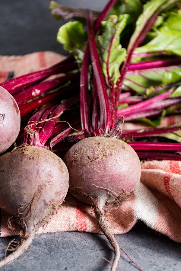 Young Raw Red Beets Roots with Leaves Stock Image - Image of plant ...