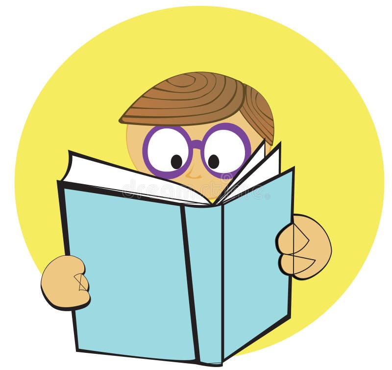 Young reader stock vector. Illustration of glasses, child - 5729948