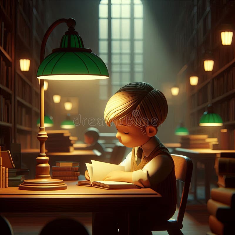 Young Reader s Retreat stock illustration. Illustration of elementary ...