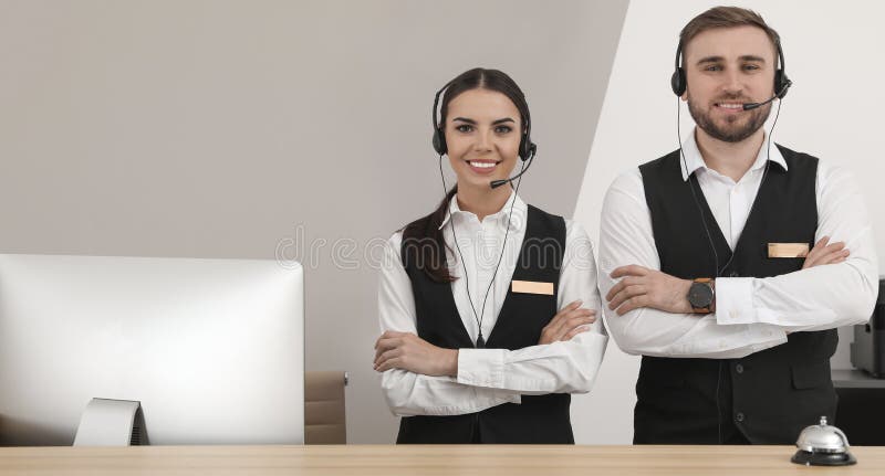 Receptionists Background Banner Stock Photos - Free & Royalty-Free ...