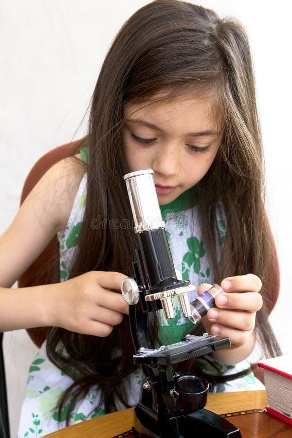 Young Researcher Analyses with a Microscope Stock Photo - Image of ...