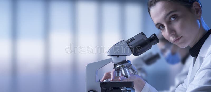 Young Researcher Posing and Looking at Camera Stock Image - Image of ...