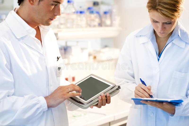 Young researcher stock photo. Image of female, dress - 18398498