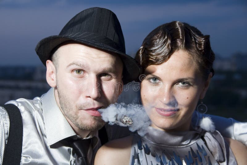 Young retro couple stock photo. Image of happy, married - 15053144