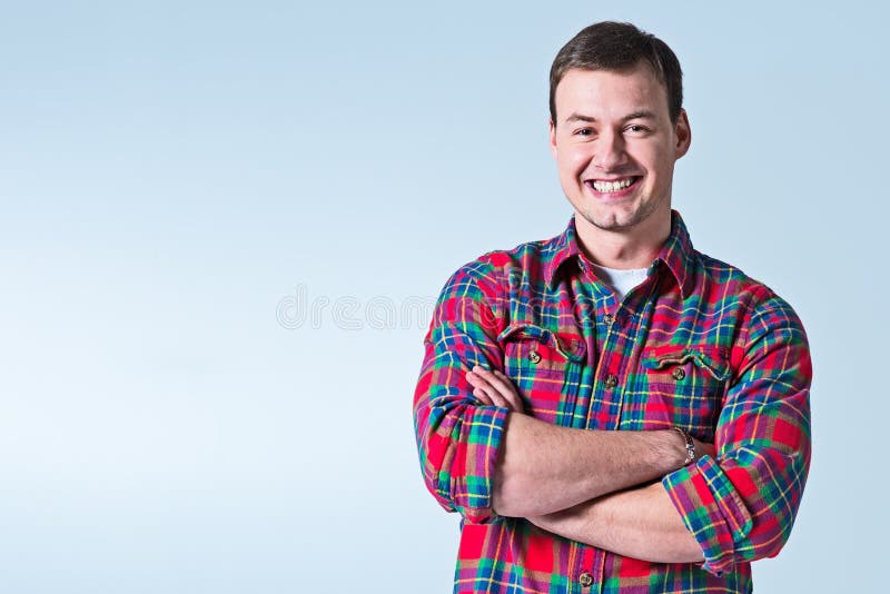Young Robust Casual Man stock photo. Image of male, happy - 29741976