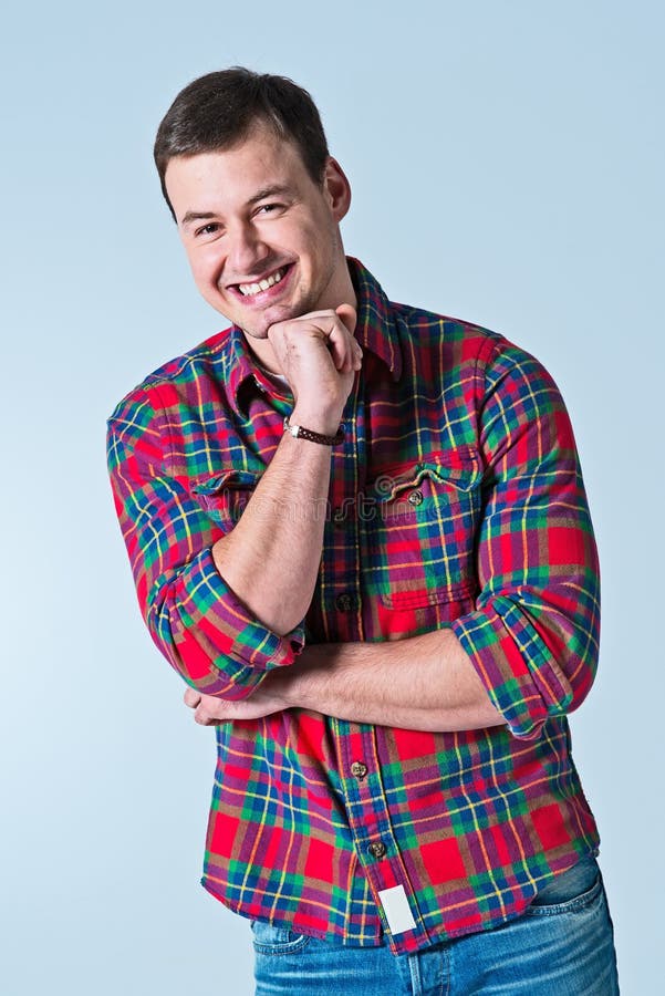 Young Robust Casual Man stock image. Image of brown, handsome - 29741833