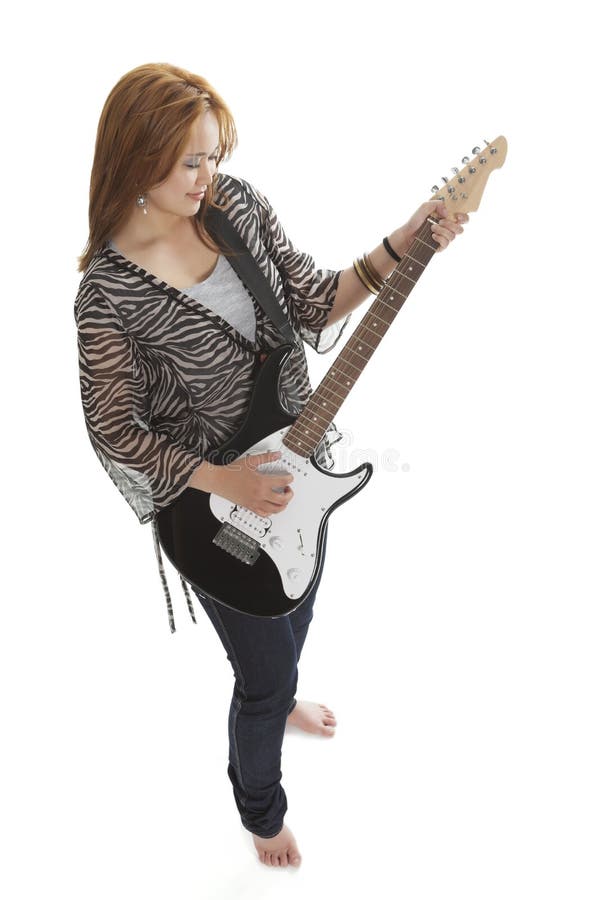 Rock lady stock image. Image of brunette, hair, fashion - 11733761