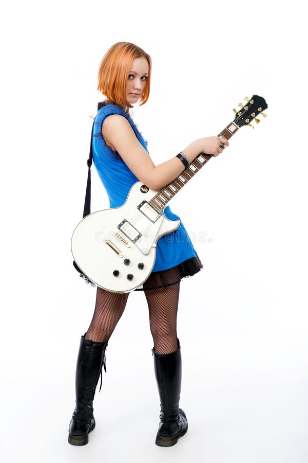 Rock girl shaking her head stock photo. Image of body - 5130360