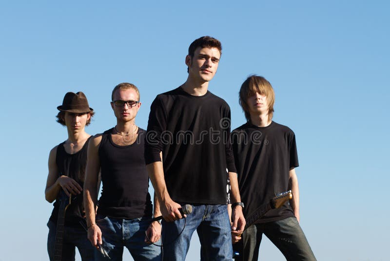 Band Posing stock photo. Image of buddies, relaxed, standing - 2522738