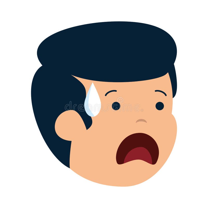 Young Sad Man Sweating Character Stock Vector - Illustration of adult ...