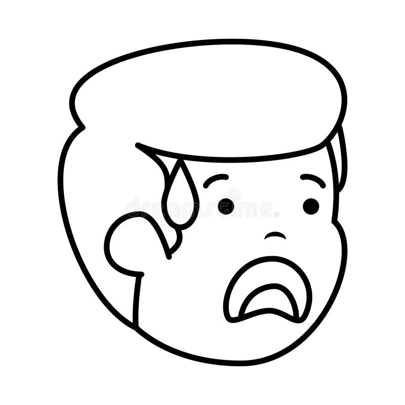 Young Sad Man Sweating Character Stock Vector - Illustration of adult ...