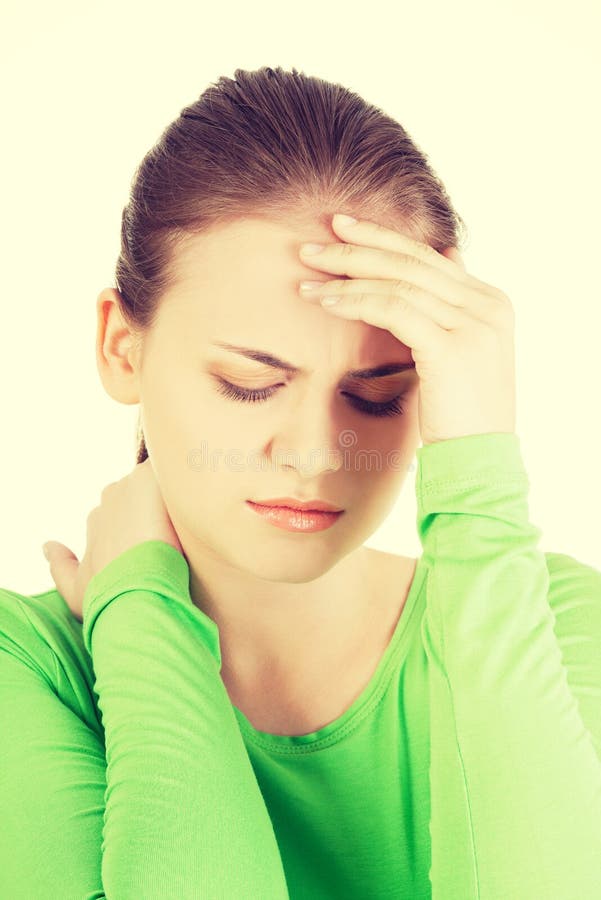 Young Sad Woman Have Big Problem Stock Photo - Image of girl ...