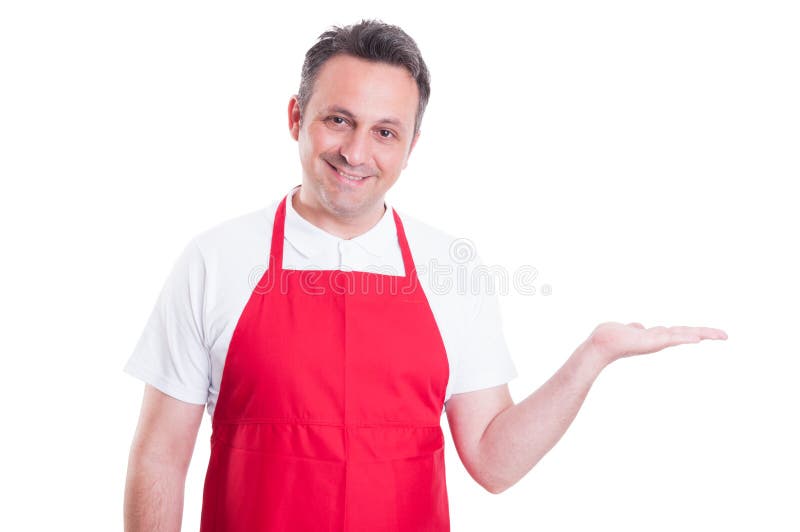 Happy Salesman Congratulates with His Thumbs Up Stock Photo - Image of ...