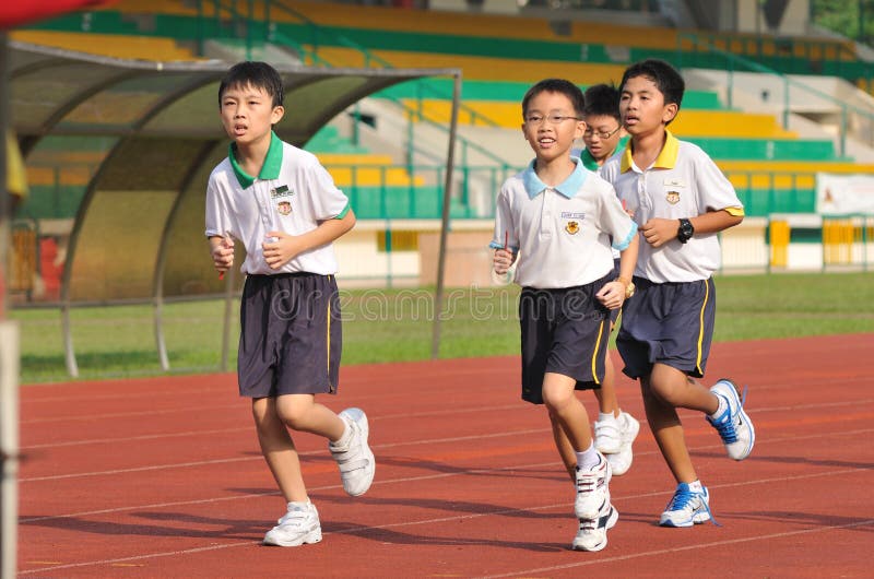 Young School Kids Running editorial photo. Image of active - 24135436