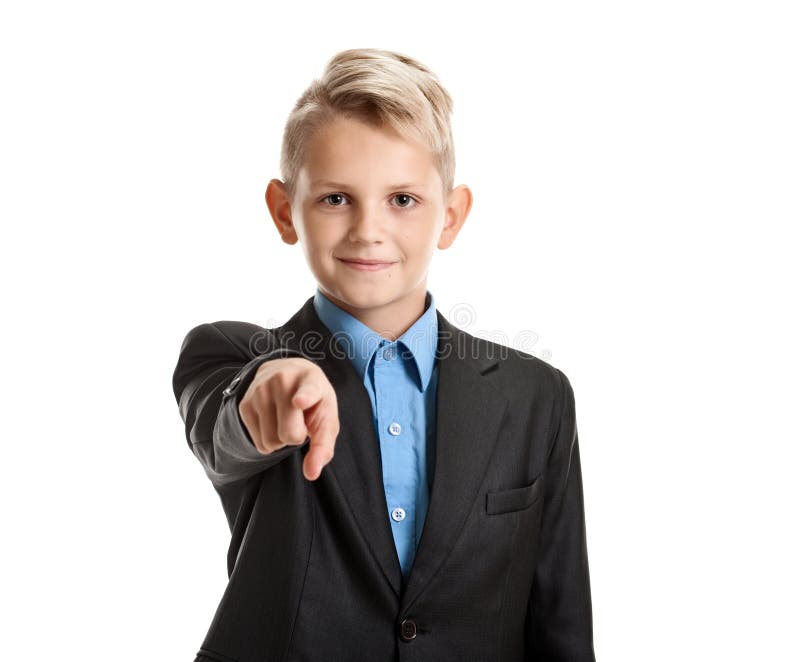 Schoolboy Pointing on Whiteboard Stock Image - Image of scholar ...
